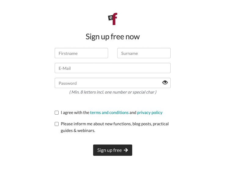 Getting started: Create new account | easyfeedback - Help Center