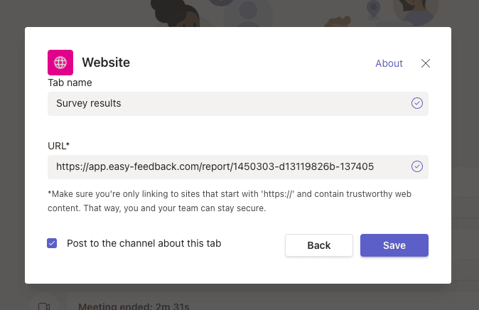 Share survey results in Microsoft Teams | Tutorial