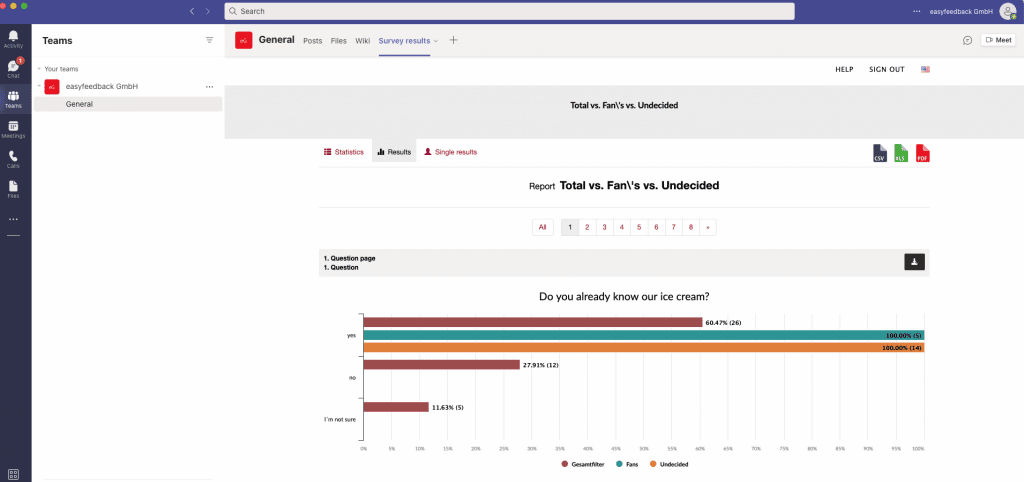 Share survey results in Microsoft Teams | Tutorial