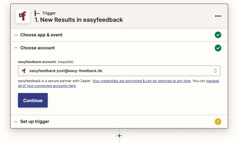 FAQ: Connect easyfeedback with Zapier | easyfeedback - Help Center