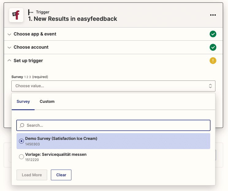 FAQ: Connect easyfeedback with Zapier | easyfeedback - Help Center