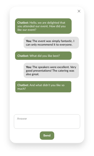 5 application examples of AI-based chat questions