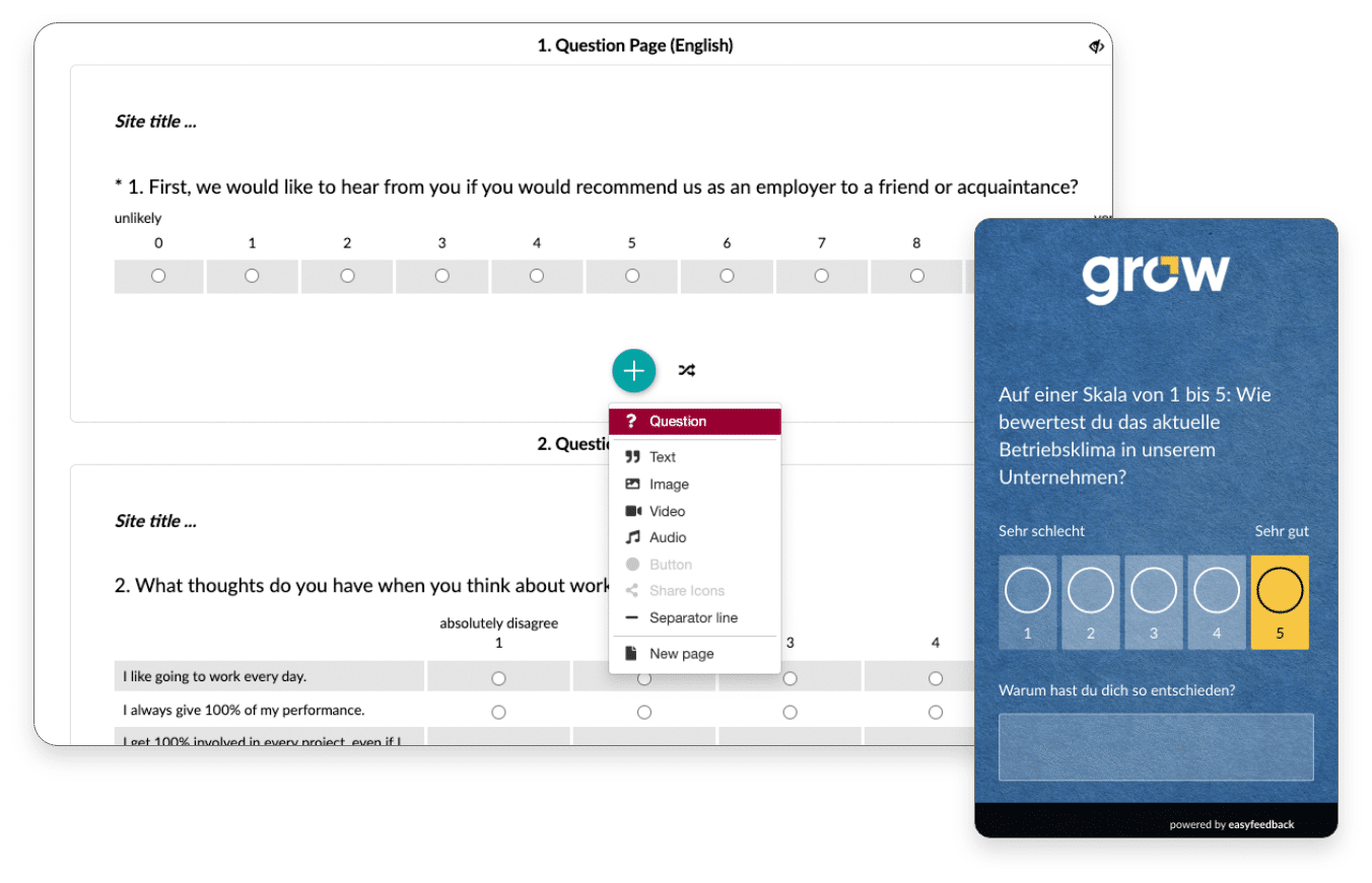 Survey tool for surveys, questionnaires & polls | easyfeedback